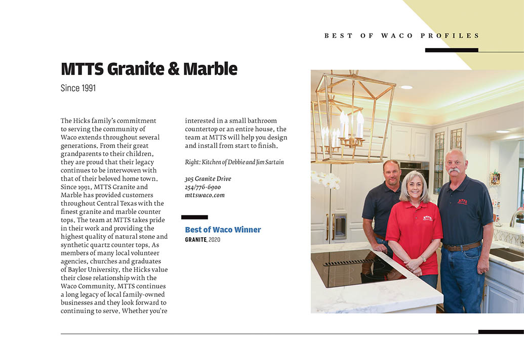 Granite & Marble Countertops in Waco, TX | MTTS Granite and Marble